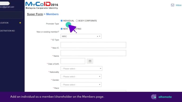 How To Incorporate Using SSM MyCoID - Direct Incorporation Application ...